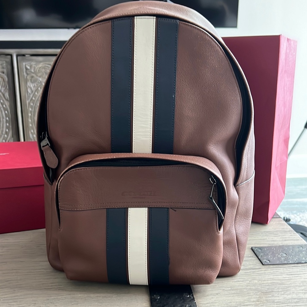 Men’s Coach Houston Backpack With Varsity Stipe - Gem